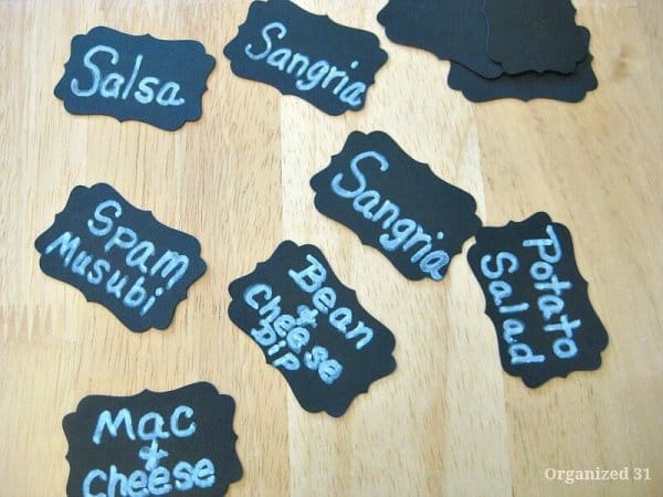 Easy DIY Chalkboard Labels for a Party - Organized 31