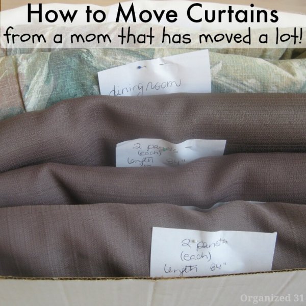 How to Fold Curtains and Organize for a Move - Organized 31