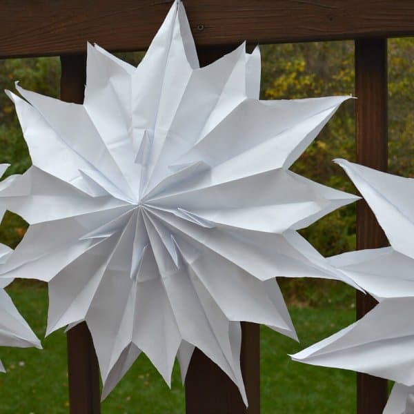 DIY Paper Bag Star Decorations - Made from Paper Lunch Bags
