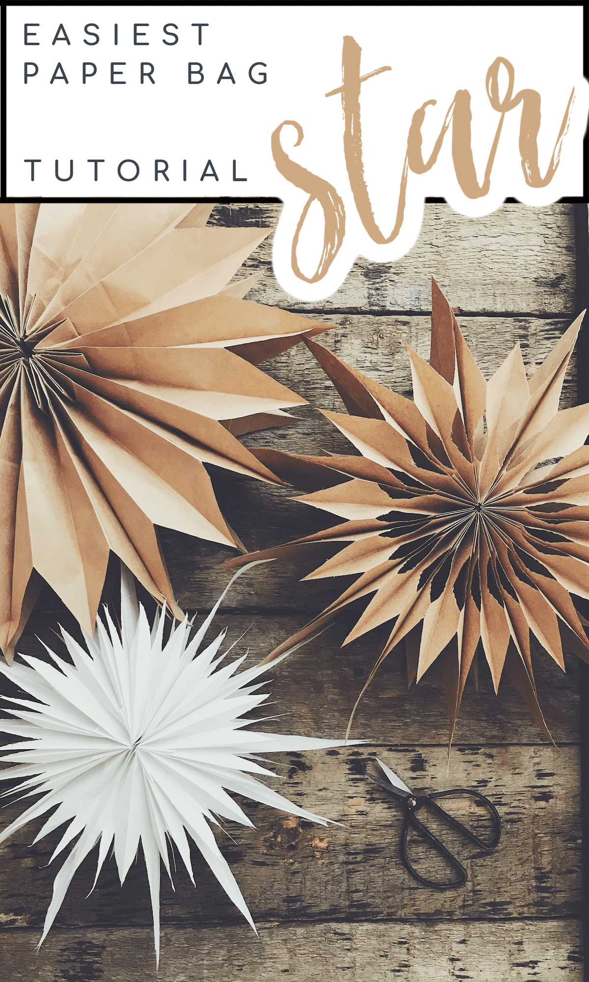 DIY Paper Bag Star Decorations - Made from Paper Lunch Bags
