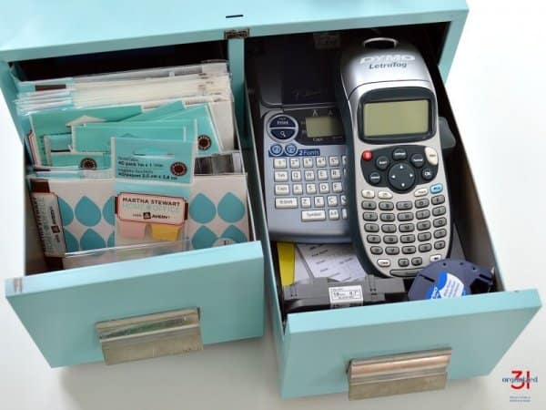 Library Card Drawers to Organize a Craft Room - Organized 31