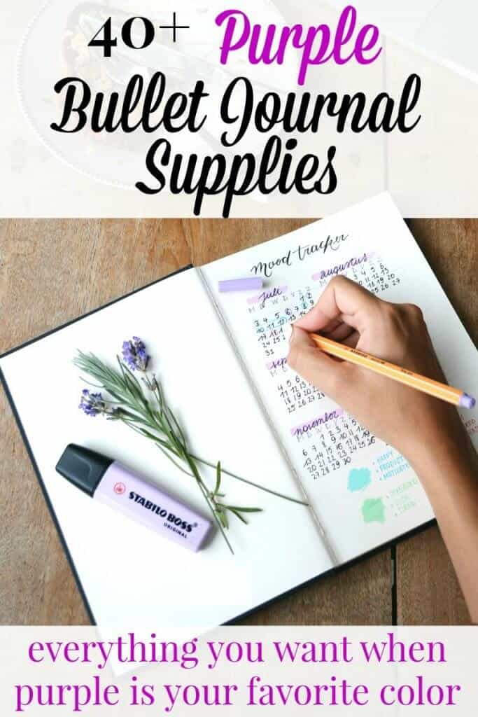 Purple Bullet Journal Supplies - Organized 31