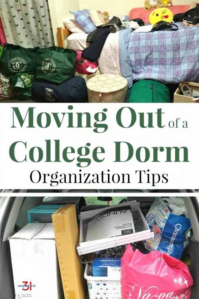 Moving Out of College Dorm Organization Tips - Organized 31