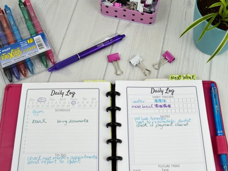 Bullet Journal Daily Spread - Organized 31