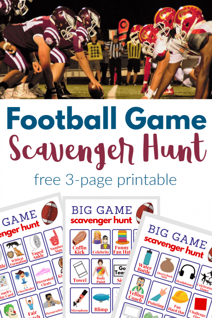 Football Game Scavenger Hunt - Organized 31