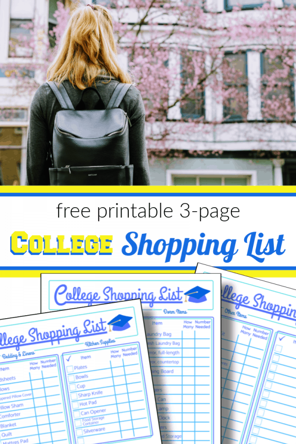 College Packing List Free Printable - Organized 31