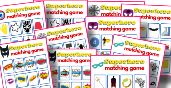 Superhero Memory Matching Game - Organized 31