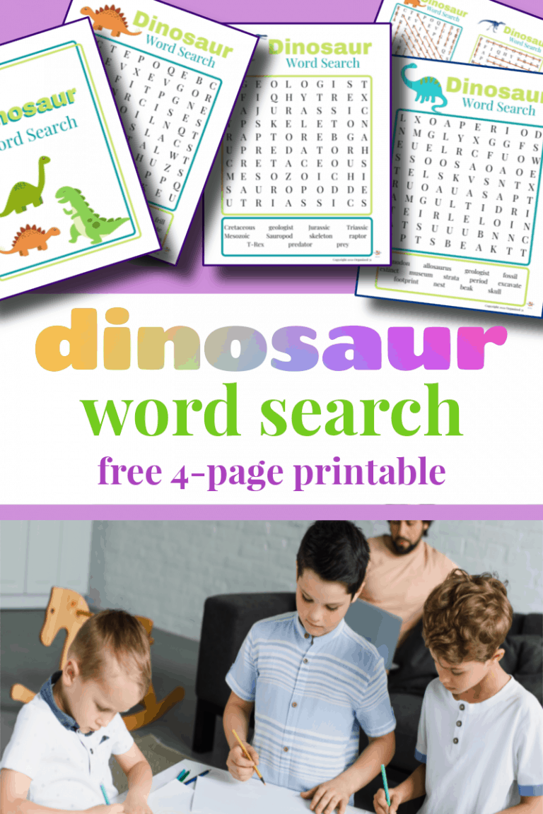 Dinosaur Word Search Printable - Organized 31