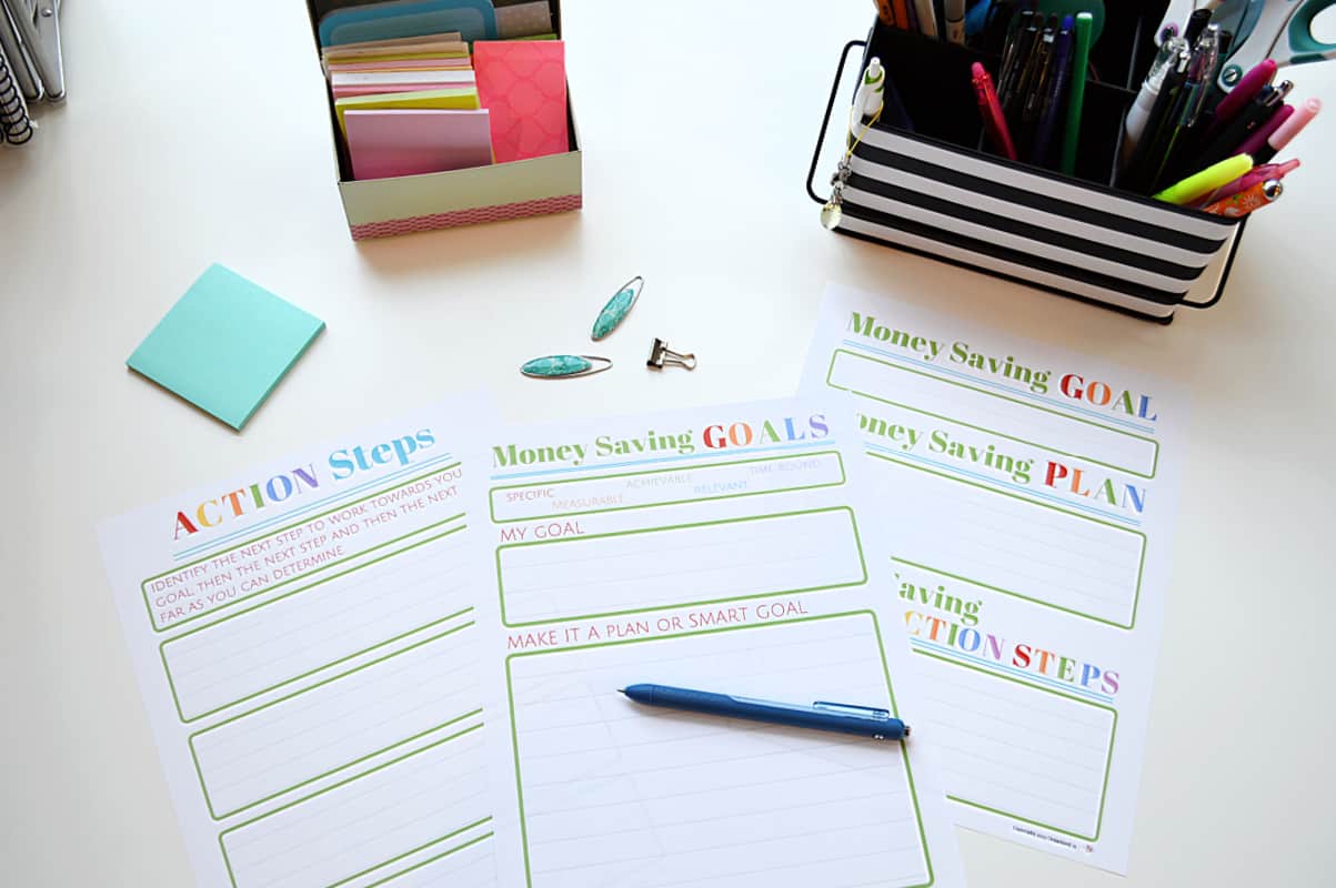 Smart Savings Goals Free Printable - Organized 31