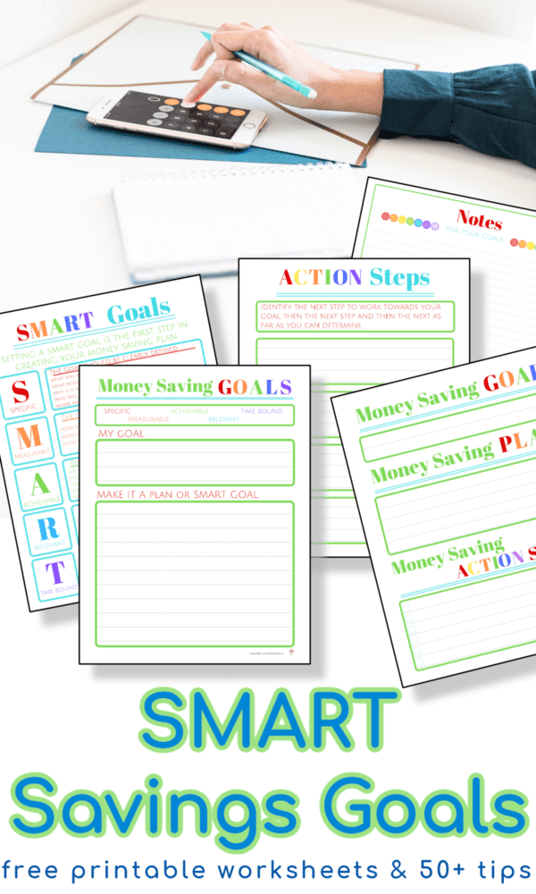Smart Savings Goals Free Printable - Organized 31