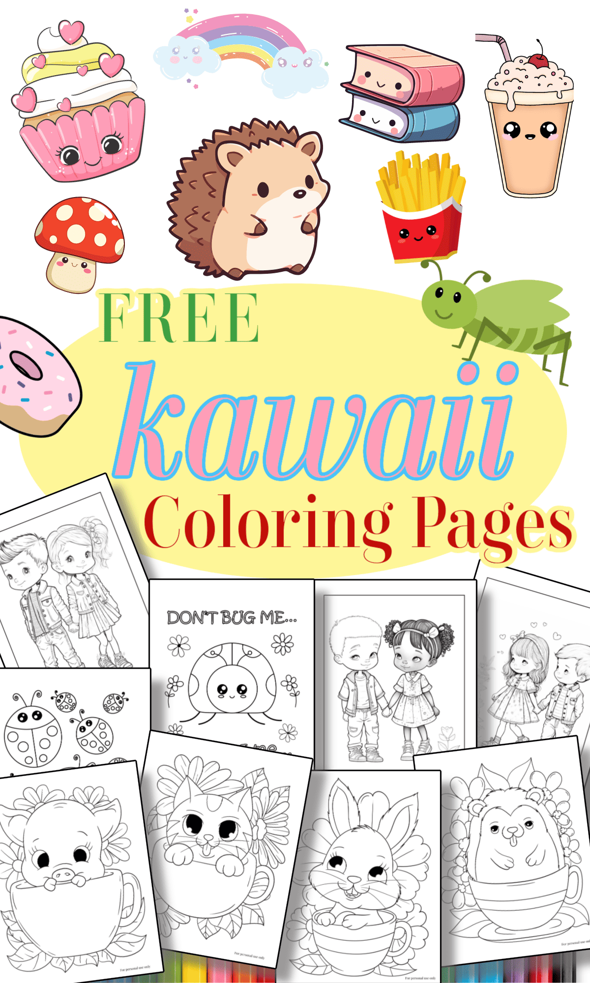 Free Kawaii Coloring Pages - Organized 31